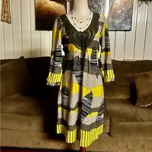 Aryeh | Dresses | Aryeh Anthropologie Size Large Abstract ...